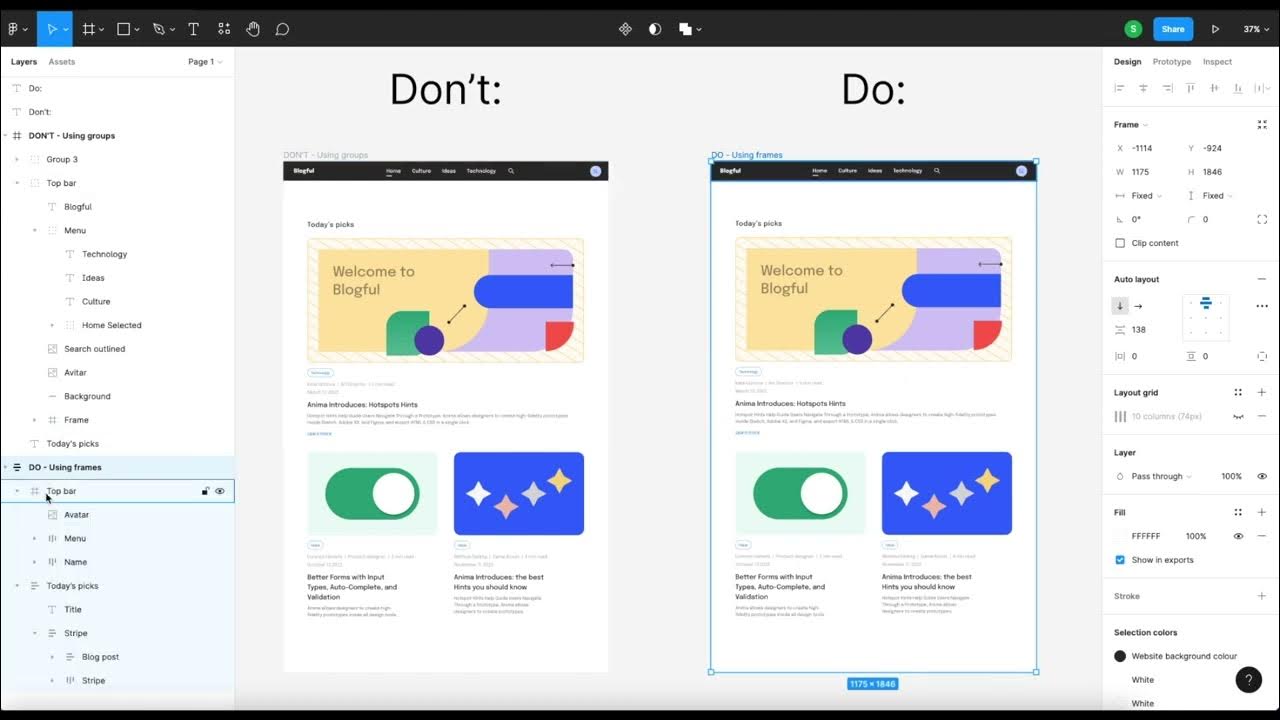 Figma Best Practices: Use Frames - YouTube