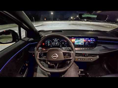 2026 Nissan Leaf Platinum+ - POV Night Drive (Binaural Audio)