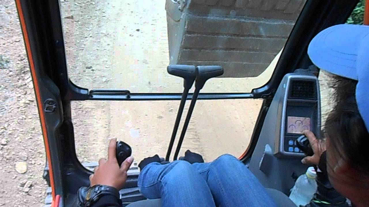 female backhoe operator in cebu, Philippines - YouTube