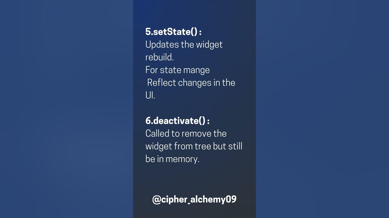 Deep Dive in Stateful Widget | Stateful Widget in Flutter | Lifecycle ...