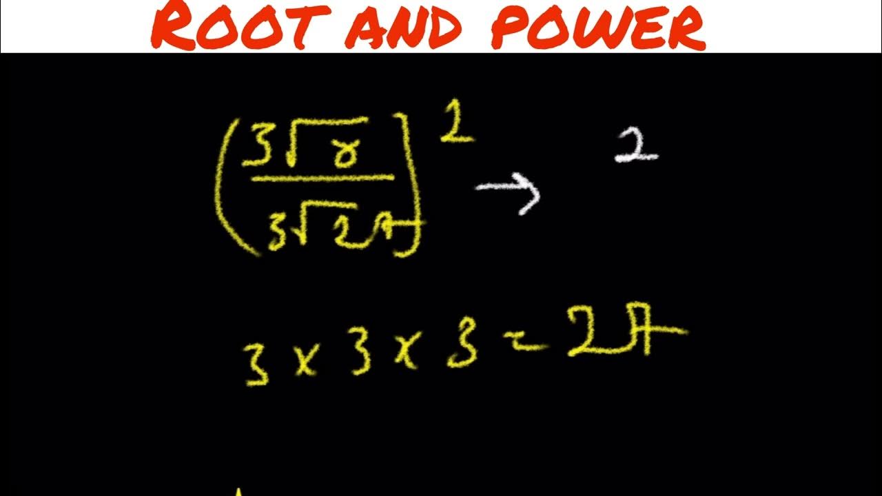 How To Solve Root And Powers | Indices - YouTube