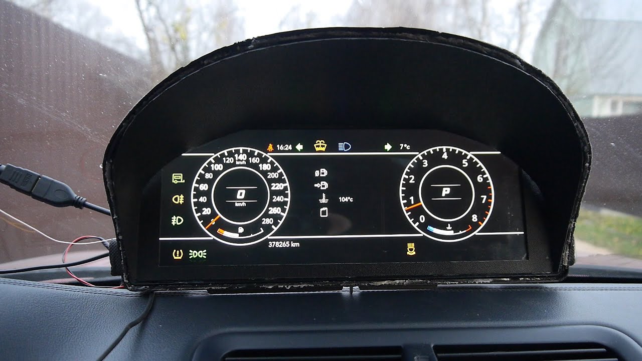 LCD приборная панель в Range Rover l322 - YouTube