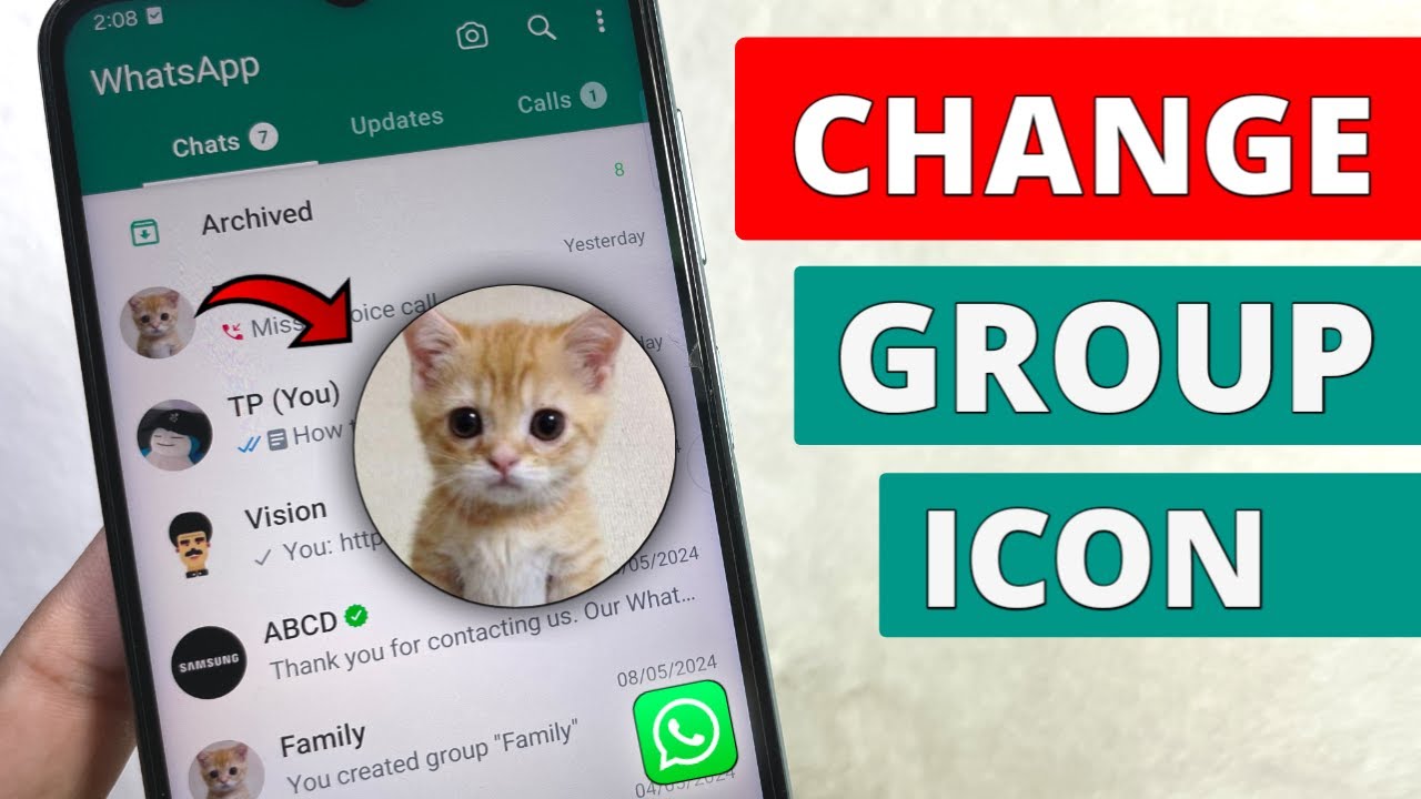 How to Change WhatsApp Group Icon - YouTube
