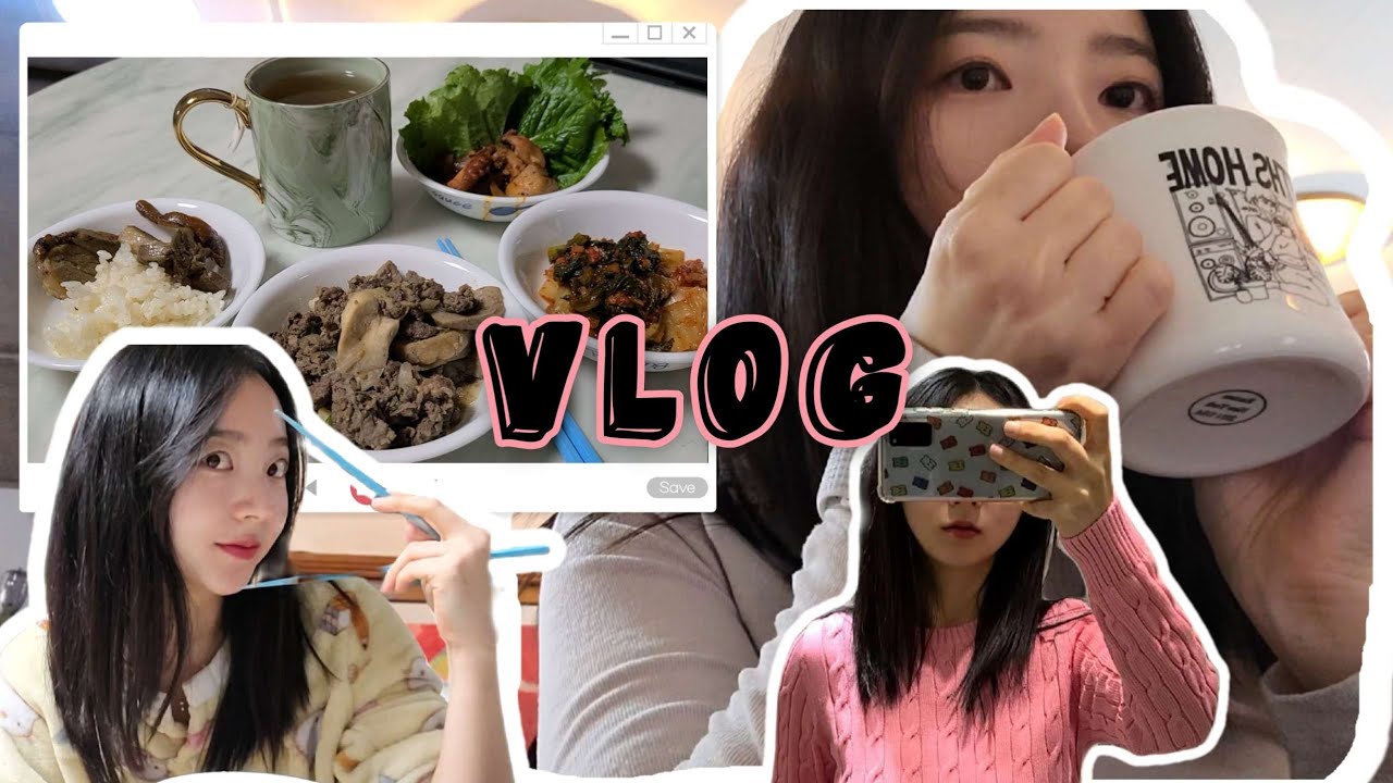 Vlog 일상브이로그 크림치즈 듬뿍 발라먹는 아침 일상 간단한 오트밀 아침 집 밥 세끼 그와중 챙기는 닭찌