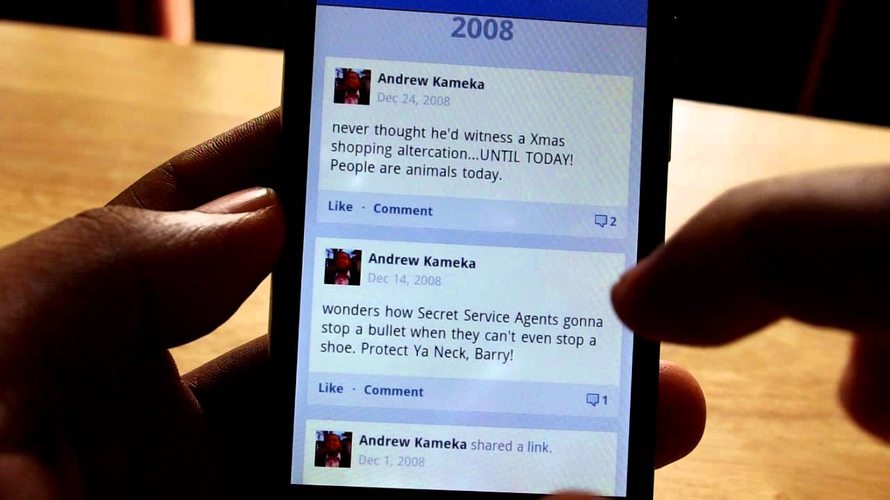 Facebook Timeline for Android demo - YouTube