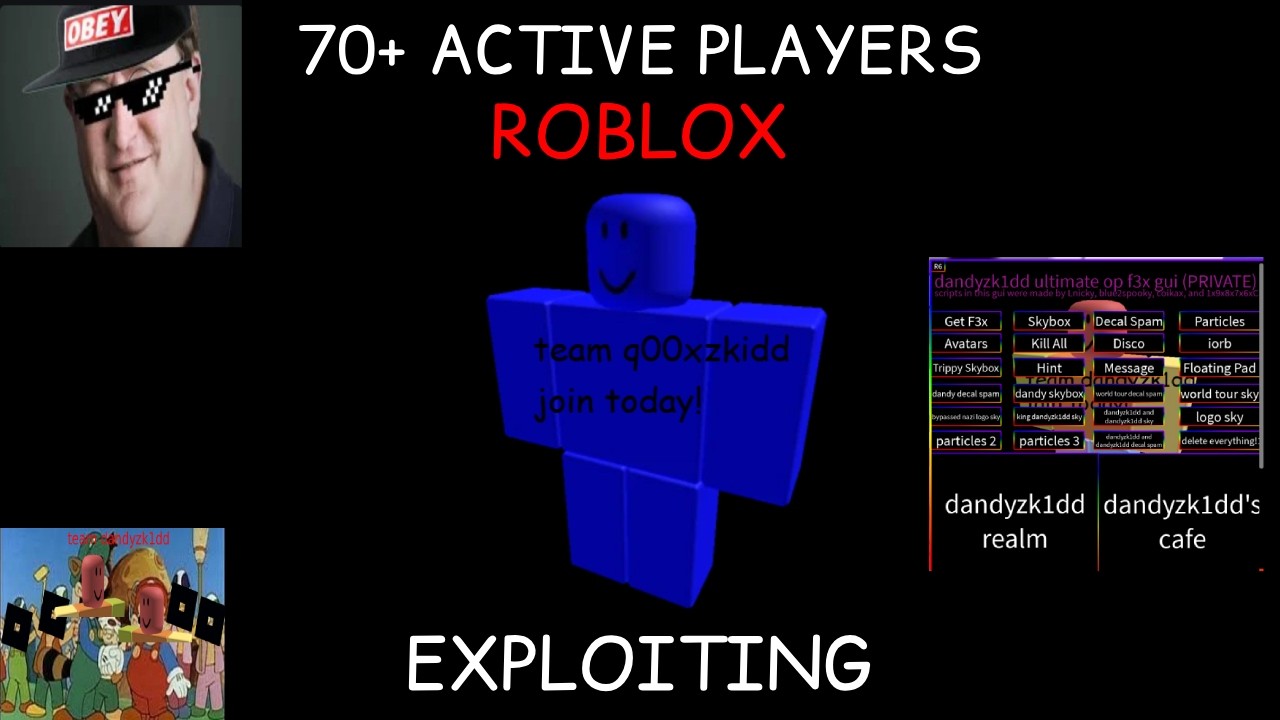 RECKING A CRINGE TOWER GAME WITH DANDYZK1DD'S GUI | 70+ ACTIVE PLAYERS ...