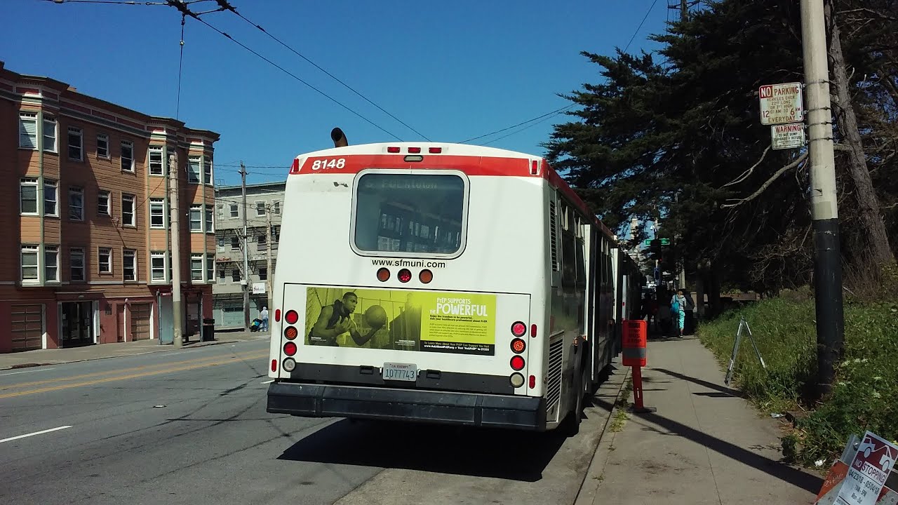 SF Muni 2000 Neoplan AN440 #8148 on Route 5 - YouTube