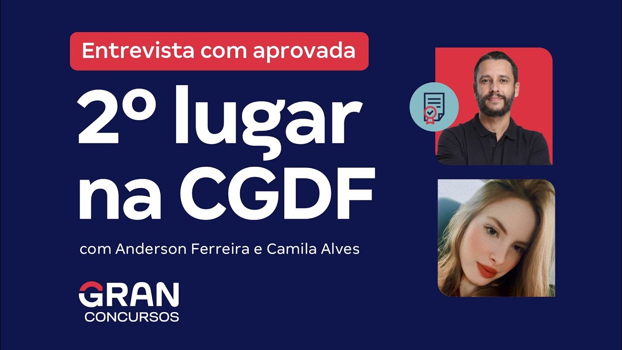 Entrevista com aprovada em 2º lugar na CGDF - YouTube
