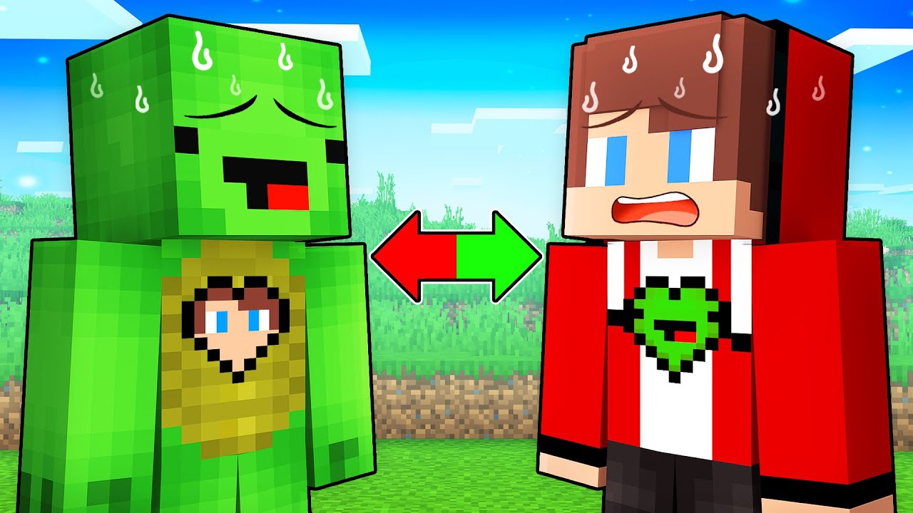 Mikey and JJ Swap Lives in Minecraft (Maizen) - YouTube