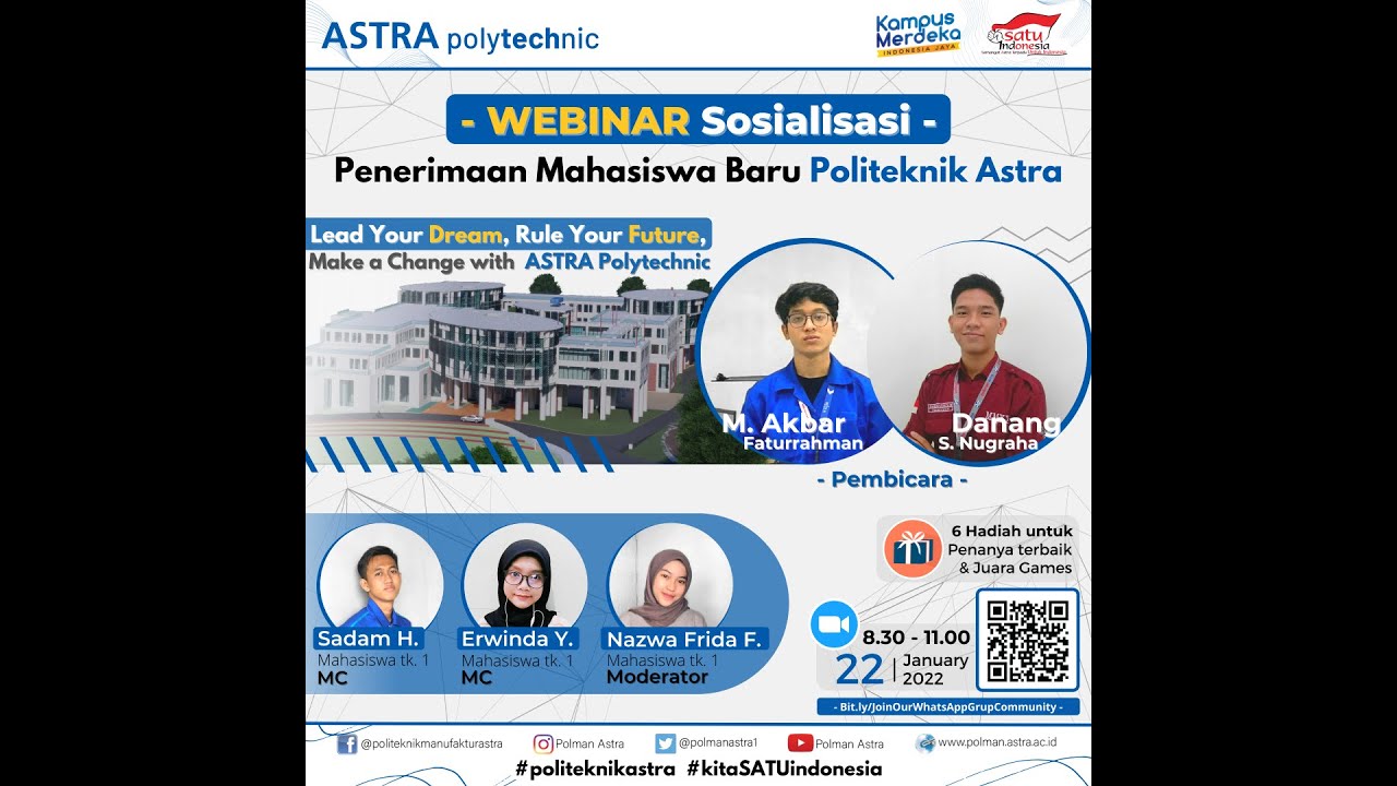 Webinar Sosialisasi Penerimaan Mahasiswa Baru Politeknik Astra 2022 ...
