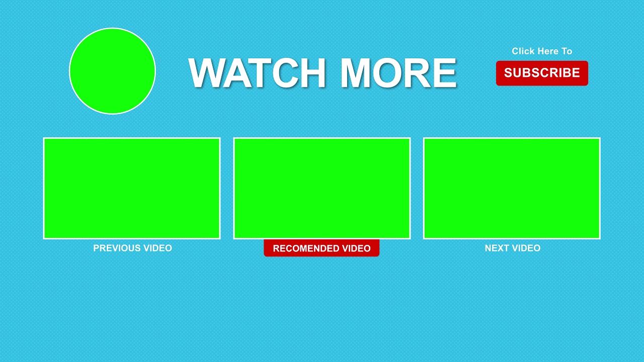 Youtube End Screen with GREEN SCREEN [FREE USE] 4k - YouTube