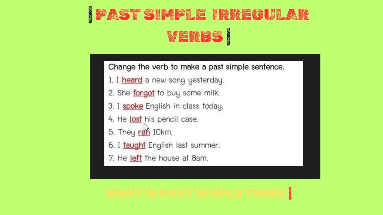 PAST SIMPLE IRREGULAR VERBS | Easy English practice | - YouTube
