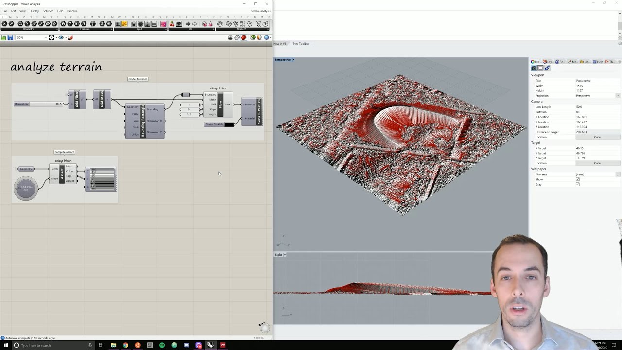 Terrain analysis in Grasshopper - YouTube