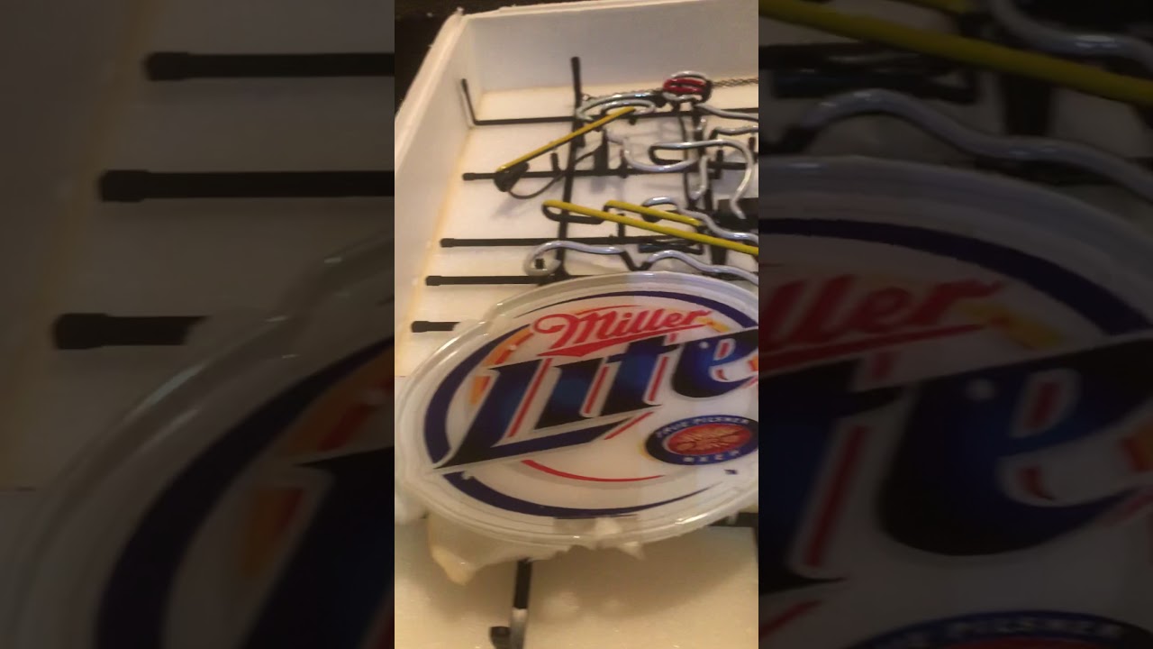 Miller Light sign - YouTube