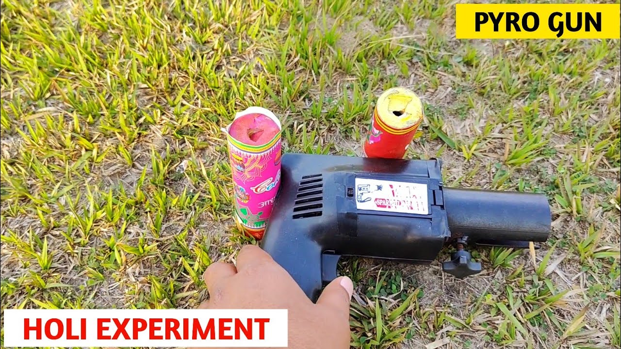 Two Colour Fog Cartridge in Pyro Gun | Holi Experiment | Holi Stash ...