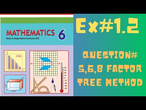 Exercise 1.2 Q 5,6,8 Solution||Factor tree method Factorization||6 new ...