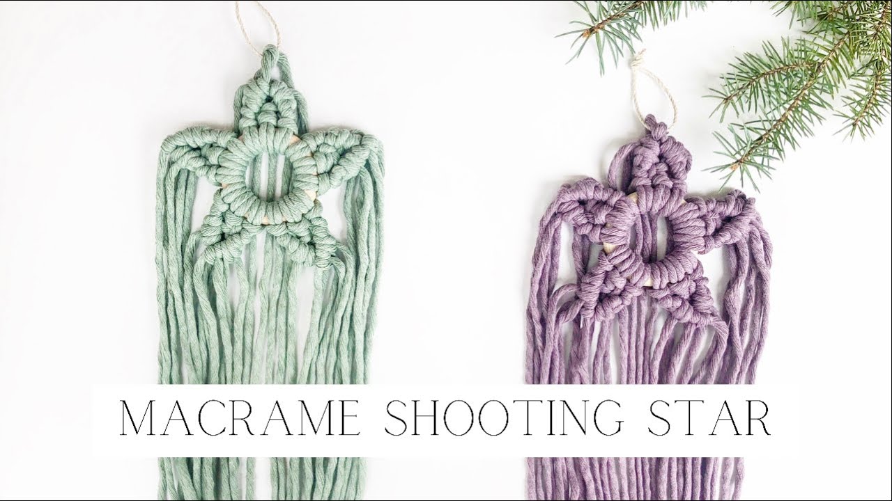 DIY: Macrame Shooting Star 💫 Christmas Star Ornament (step by step ...