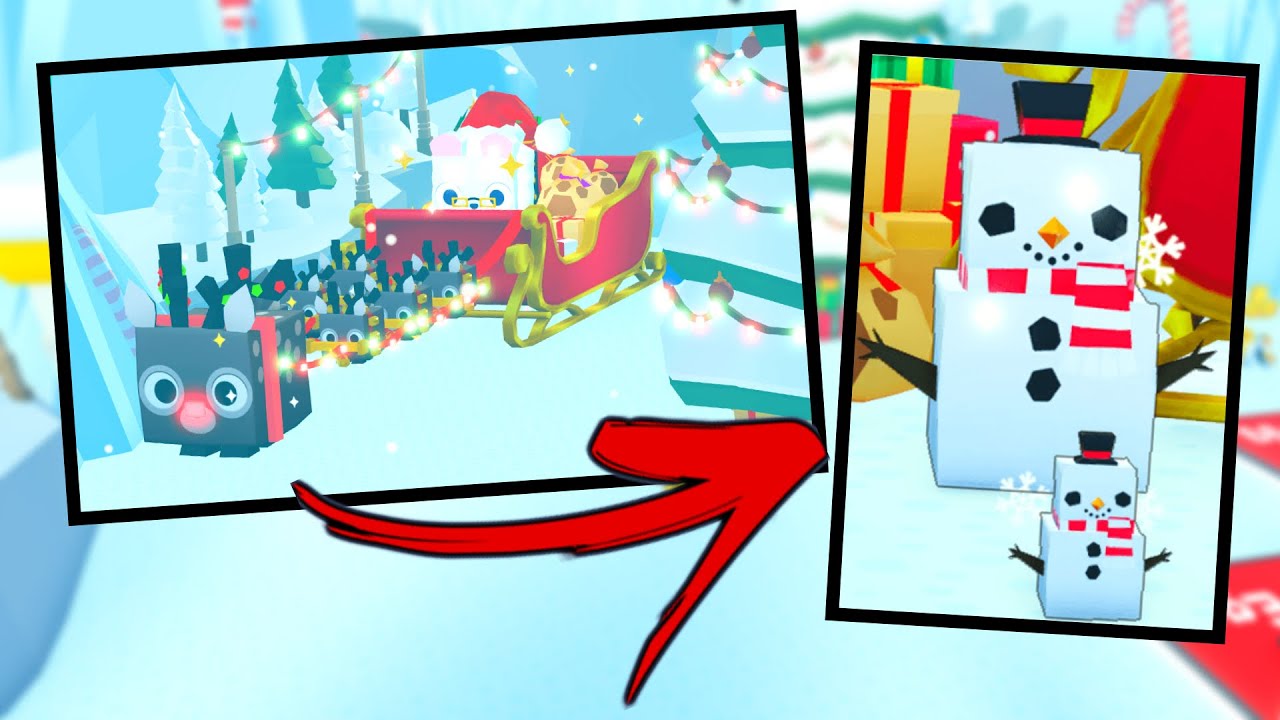🚨SANTA'S SLEIGH!!! HUGE SNOWMAN!?!??! SUPER RARE HUGE PET!! | PET ...