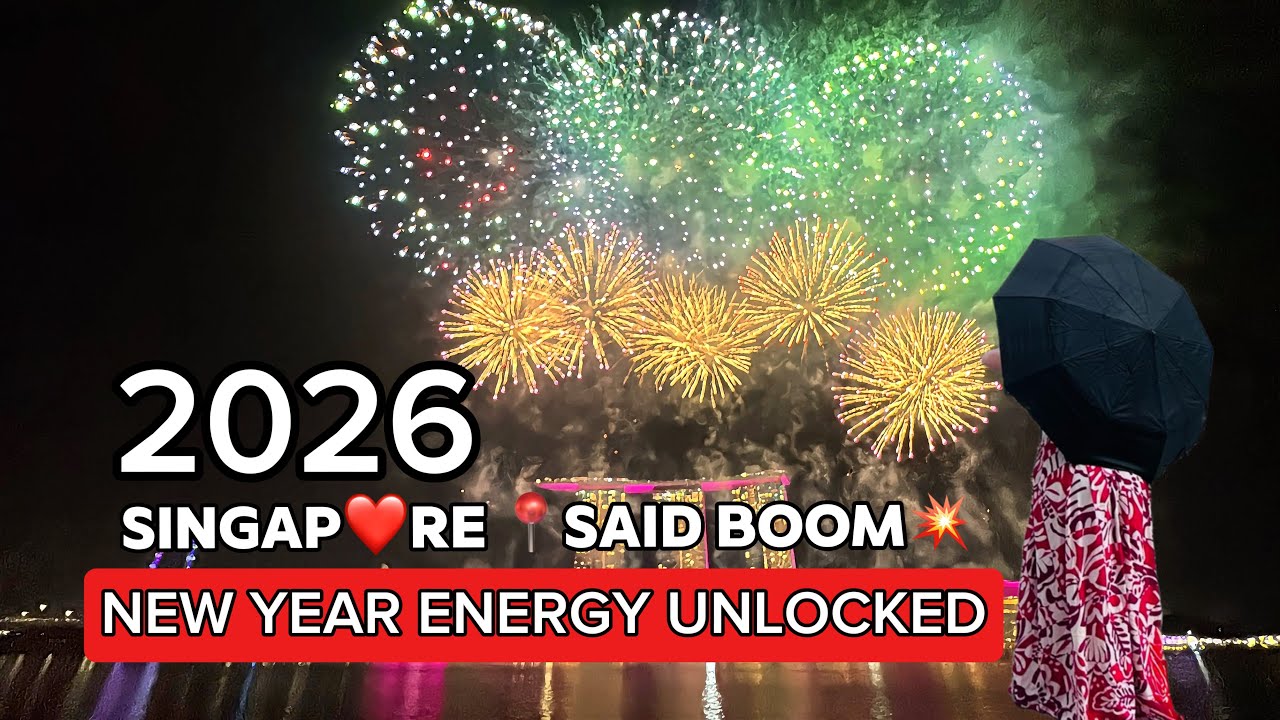 4K HDR - Singapore Insane New Year Fireworks | 2026 - YouTube