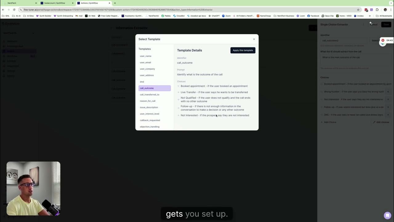 Synthflow Voice Ai - How to set up [CALL OUTCOMES] with info extractor! 📞🔥 - YouTube