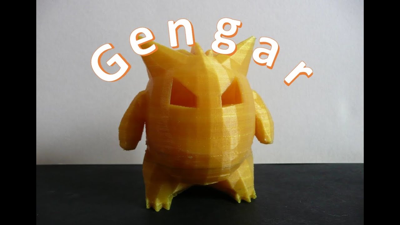 Pokemon Gengar imprimido en PLA high speed x64 - YouTube