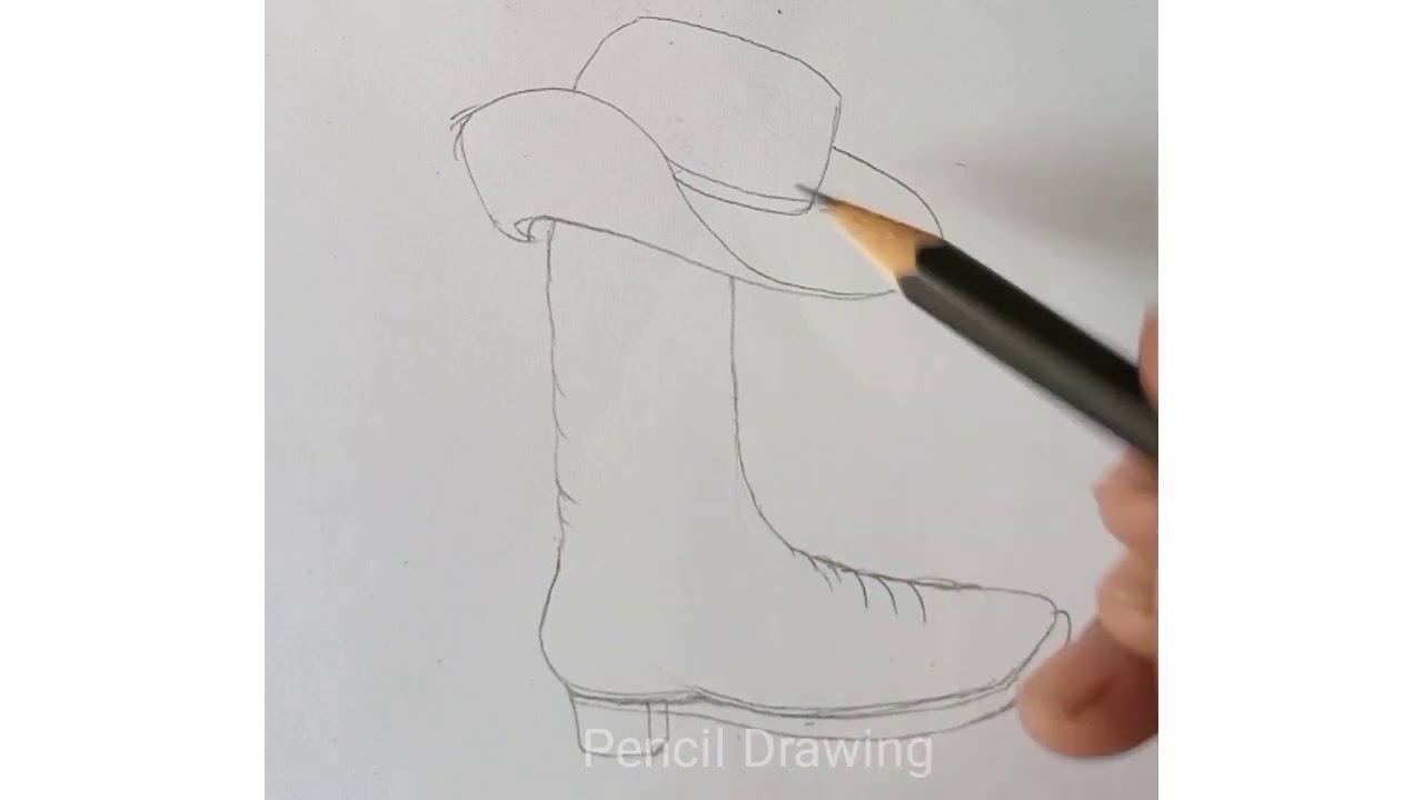 How to draw shoes and cap step by step for beginners. || Pencil Drawing ...