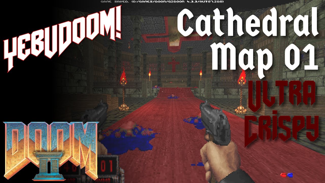 [Doom II] Cathedral MAP01 | Mod: Ultra Crispy + Shades of Doom | Komentarz PL - YouTube