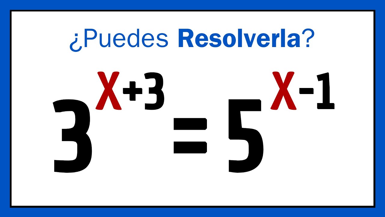 ECUACIÓN EXPONENCIAL con POTENCIAS de Distinta Base | ¿Puedes ...
