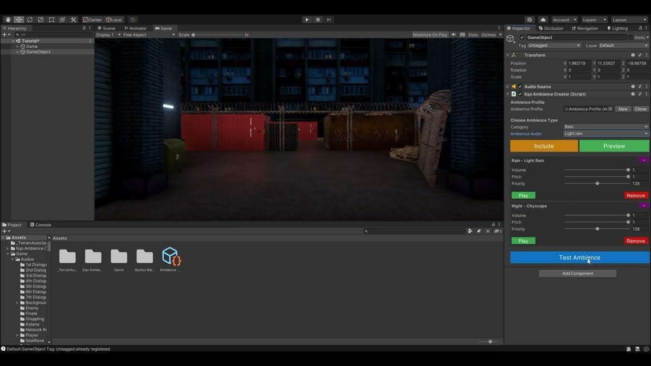 Eqo Ambience Creator for Unity Tutorial (Create Ambience in Unity) - YouTube
