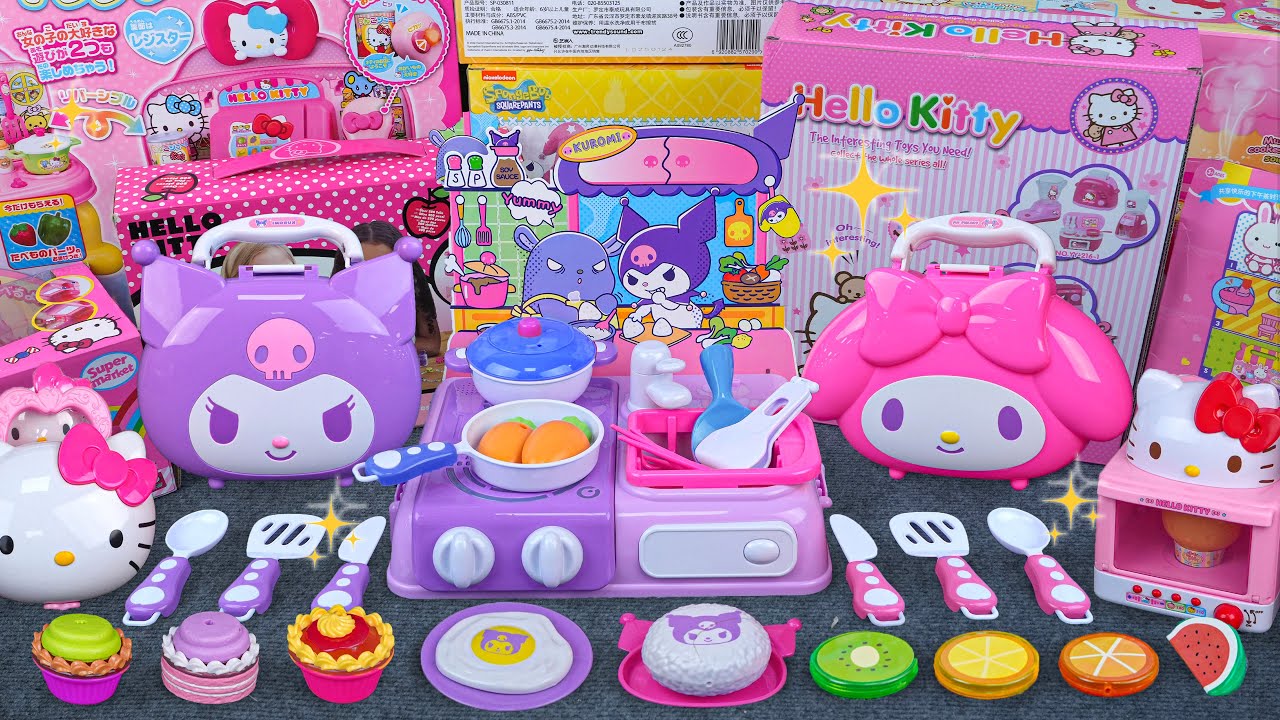 81 Minutes Kitchen Playset, Satisfying Unboxing Hello Kitty Cooking ...