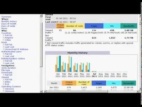 Want To Check Your Stats - Use Awstats - YouTube