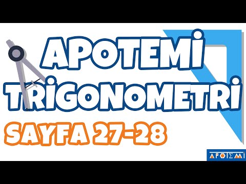 Apotemi Trigonometri Sayfa 27-28 Çözümleri - APOTEMİ YAYINLARI