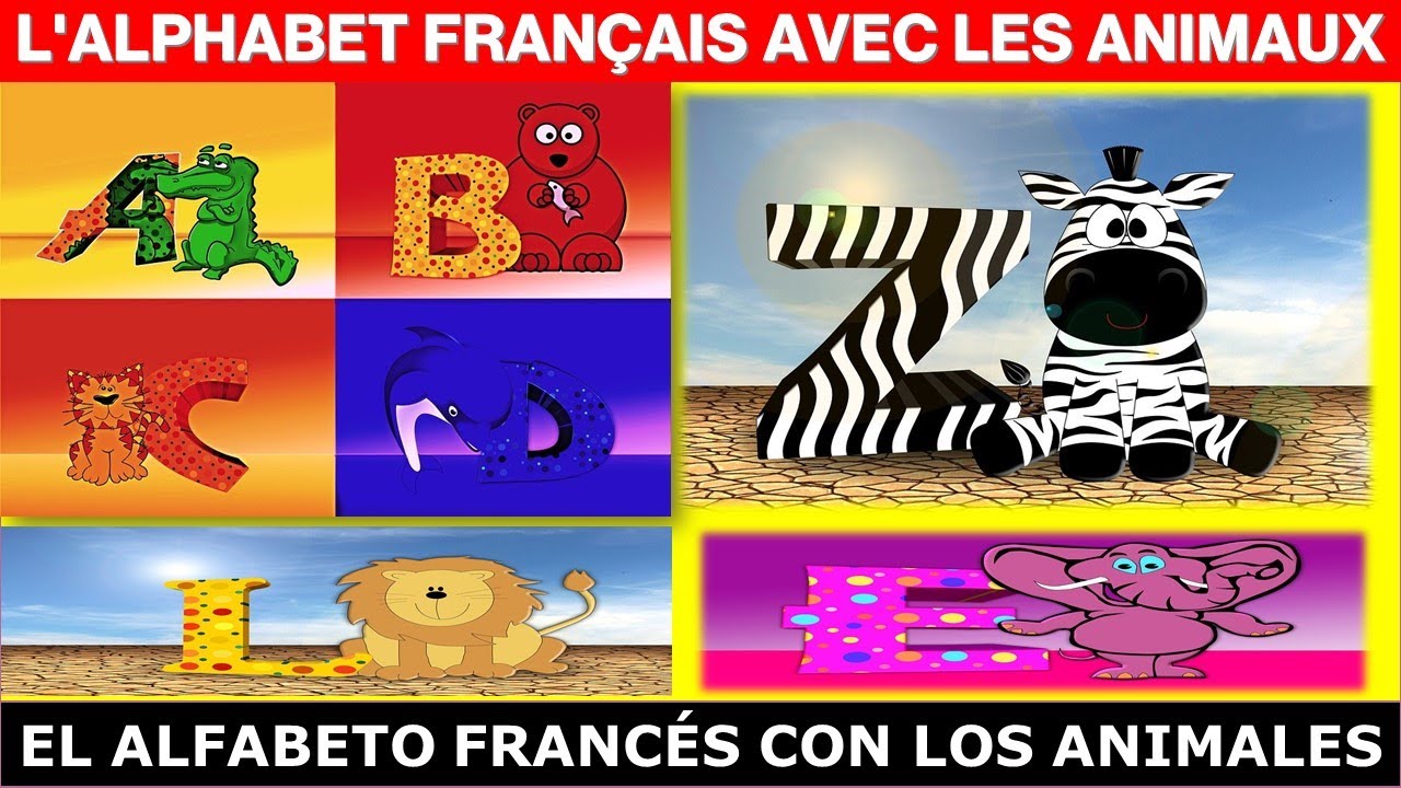 L' ALPHABET FRANÇAIS AVEC LES ANIMAUX ( EL ALFABETO FRANCÉS CON LOS ...