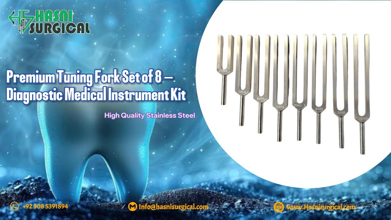 Premium Tuning Fork Set of 8 – Diagnostic Medical Instrument Kit - YouTube