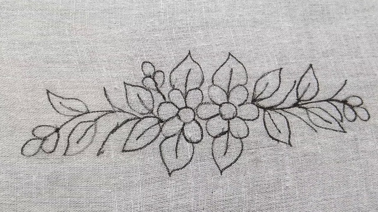 Hand Embroidery Basic Stitches for Beginners,Border Hand Embroidery ...