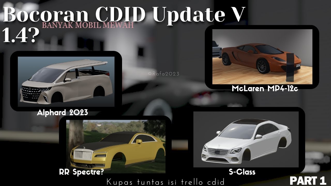 BOCORAN MOBIL BARU CDID UPDATE V1.4?,Banyak mobil mewah!! || Roblox ...