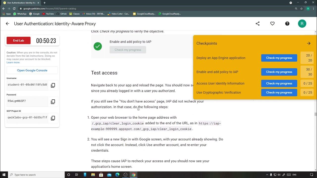 User Authentication: Identity-Aware Proxy | Qwiklabs [GSP499] - YouTube