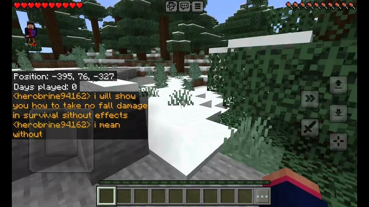 how to take no fall damage in survival (commands) - YouTube