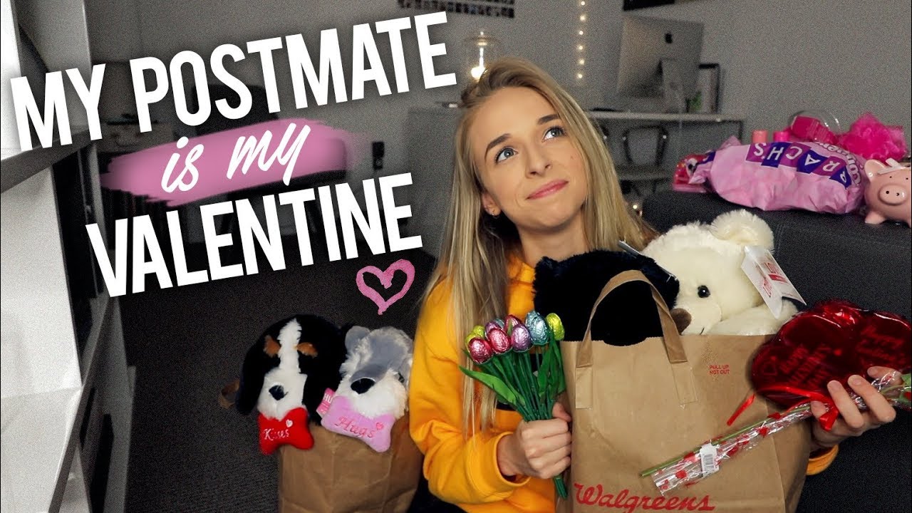 MY POSTMATE DELIVERY PERSON IS MY VALENTINE - YouTube