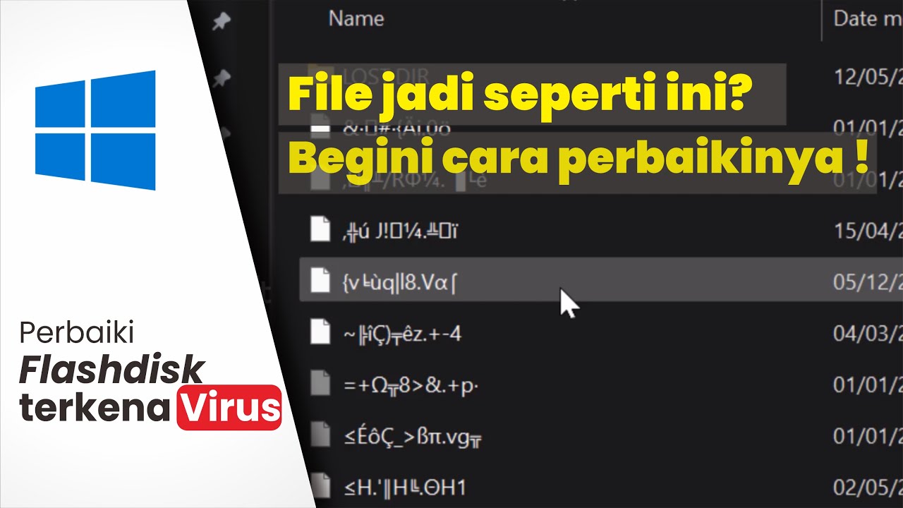 Cara Perbaiki Flashdisk Terkena Virus file dalam flashdisk berubah ...