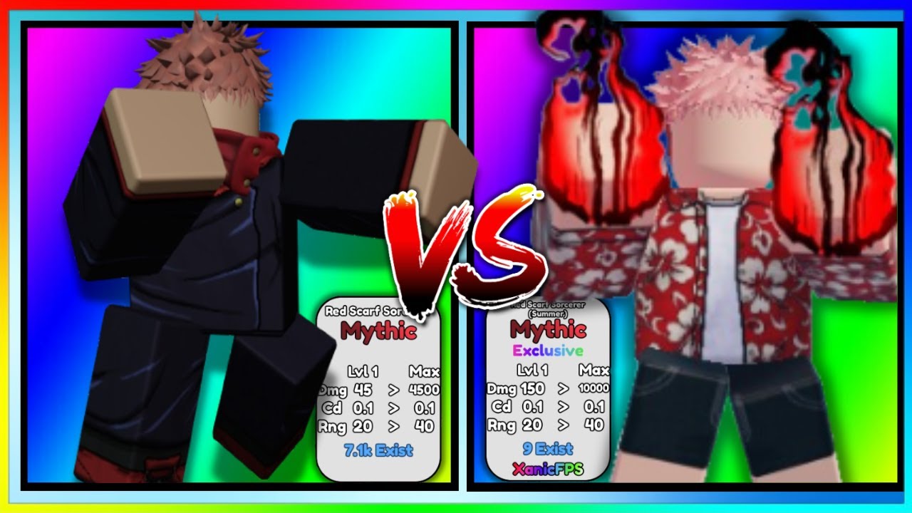 Yuji vs *NEW* Summer Yuji in (Sorcerer Tower Defense) - YouTube