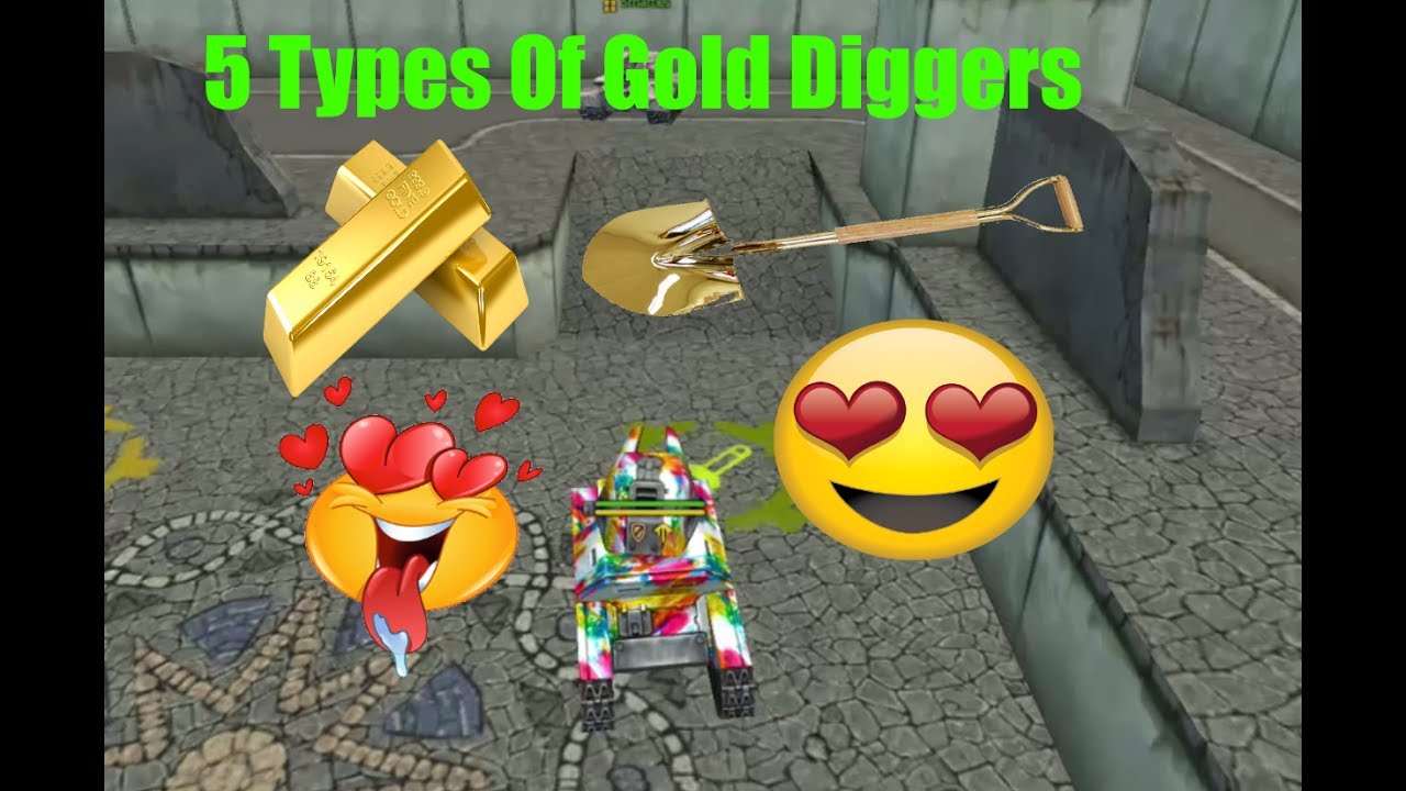 Tanki online 5 Types of Gold Diggers - YouTube