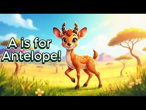 A is for Antelope! 🦌 Kids Dance Song | Animal Alphabet Learning Video ...