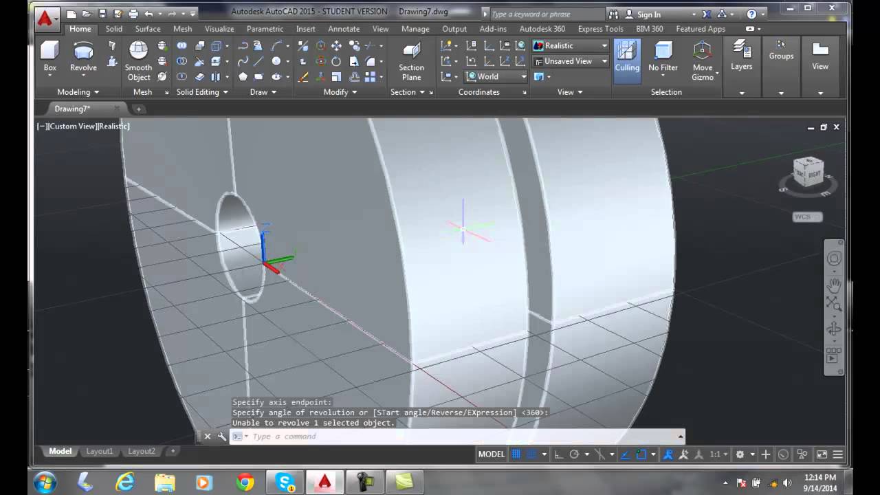 3D Modeling 06-08 Revolving Regions - YouTube