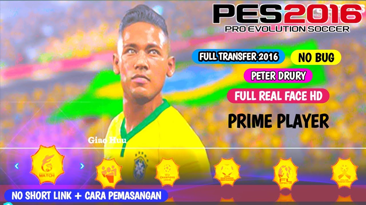 PRIME PLAYER !!! PES 2016 PPSSPP Real Face HD,Graphics HDR,Peter Drury ...