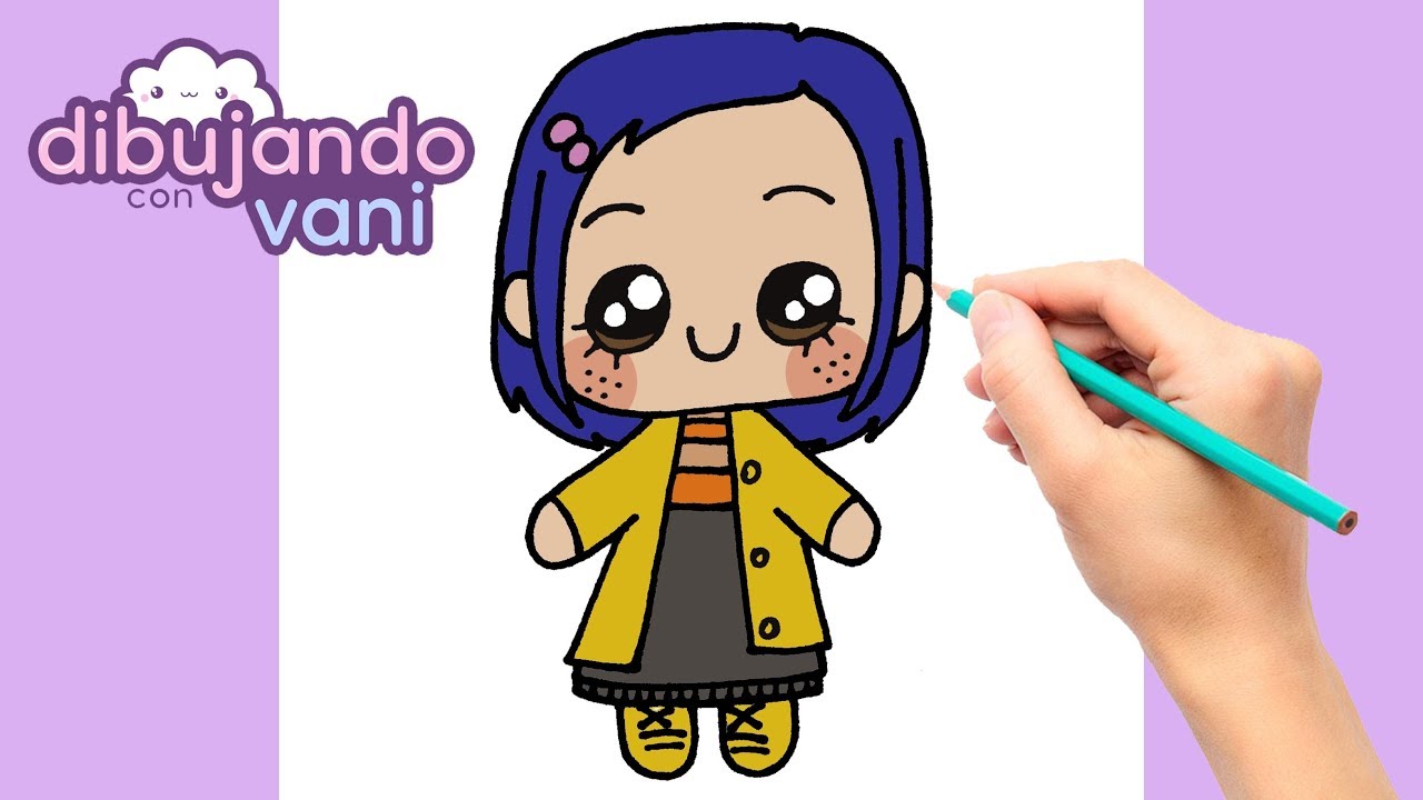 COMO DIBUJAR A CORALINE KAWAII - DIBUJOS FACILES - DIBUJOS KAWAII ...