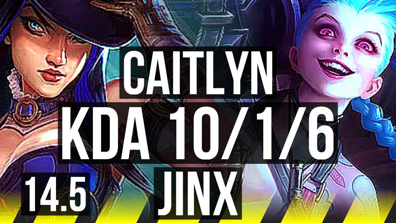 CAITLYN & Morgana vs JINX & Seraphine (ADC) | 10/1/6, Dominating | KR ...