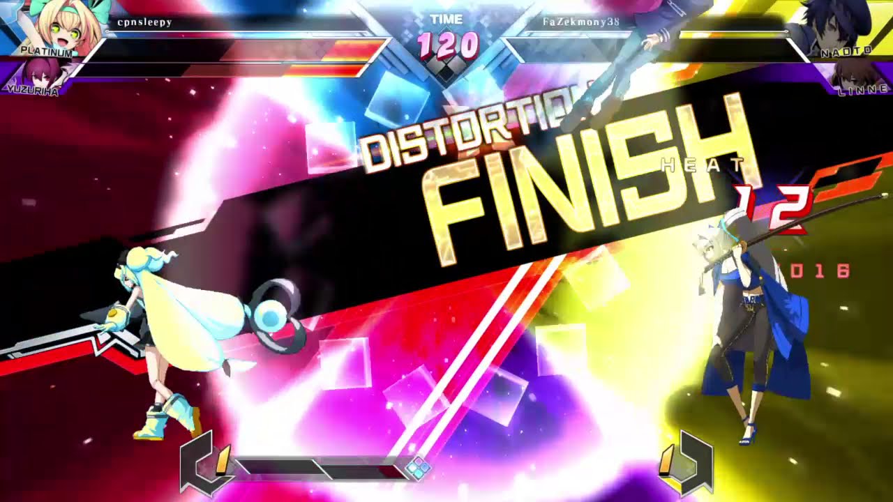 BLAZBLUE CROSS TAG BATTLE_Yuzu/Plat vs Linne/Naoto - YouTube
