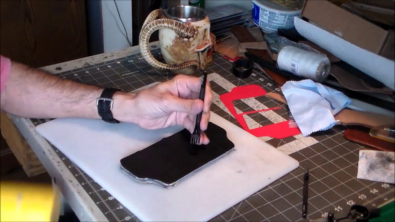 Part 4-6: Punching Stitch Holes and Belt Slots in Leather - YouTube