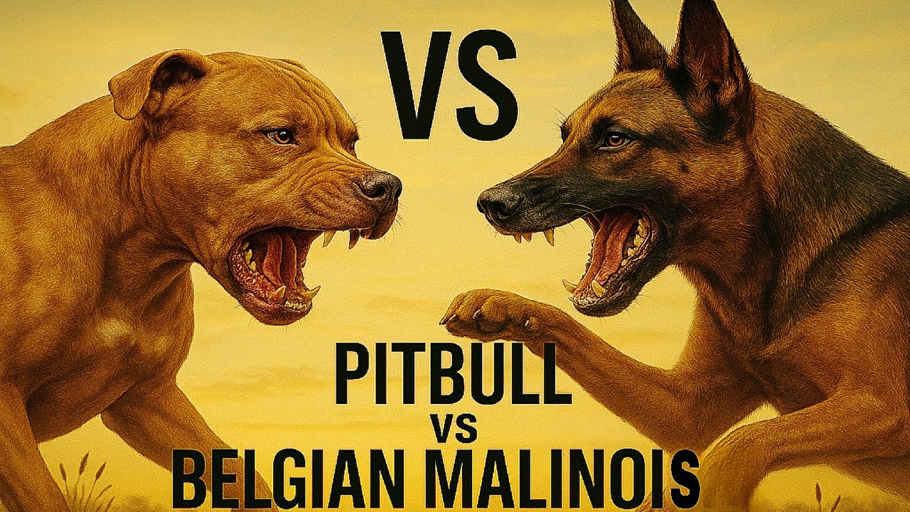 🐶 Pitbull vs Belgian Malinois – The Ultimate Showdown of Muscle vs ...